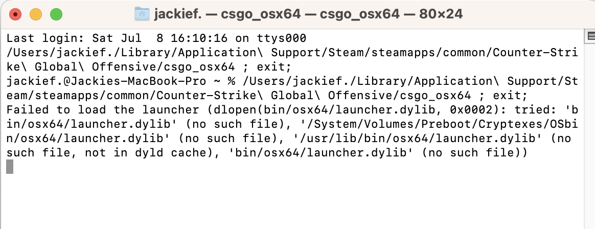Csgo Crashes Upon Launch · Issue 3207 · Valvesoftwarecsgo Osx Linux