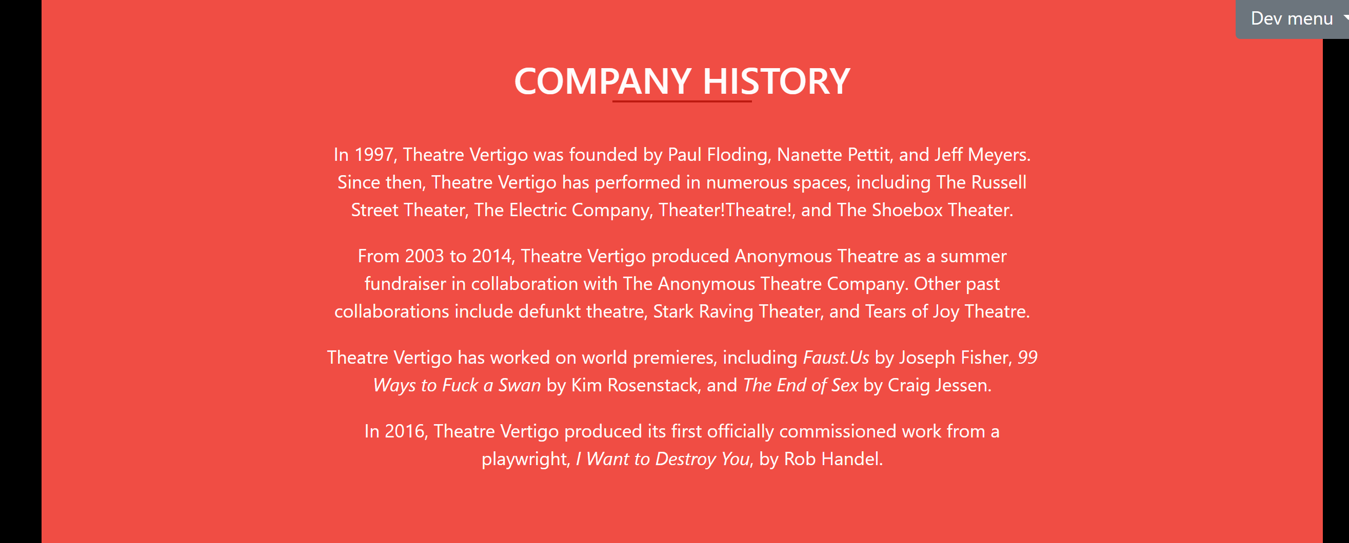 GitHub - tinamorlock/TheatreCMS3: Content management system for theatre company to simplify ...