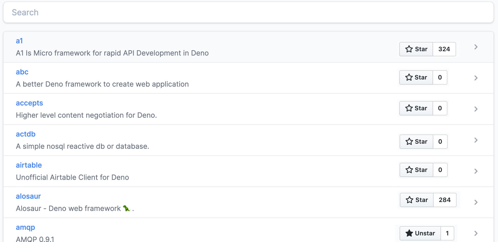 Github star indicator for Deno third party modules · Issue #901 · denoland/dotland · GitHub