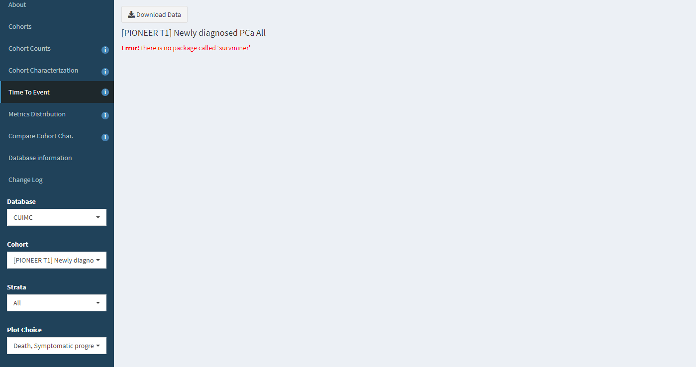 No survminer package available in shiny app · Issue #154 · OHDSI/ShinyDeploy · GitHub