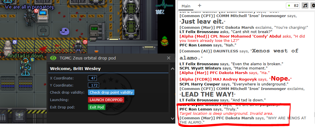 Drop Pods Arent Working For Theseus Ship On Big Red · Issue 11799 · Tgstationterragov Marine 