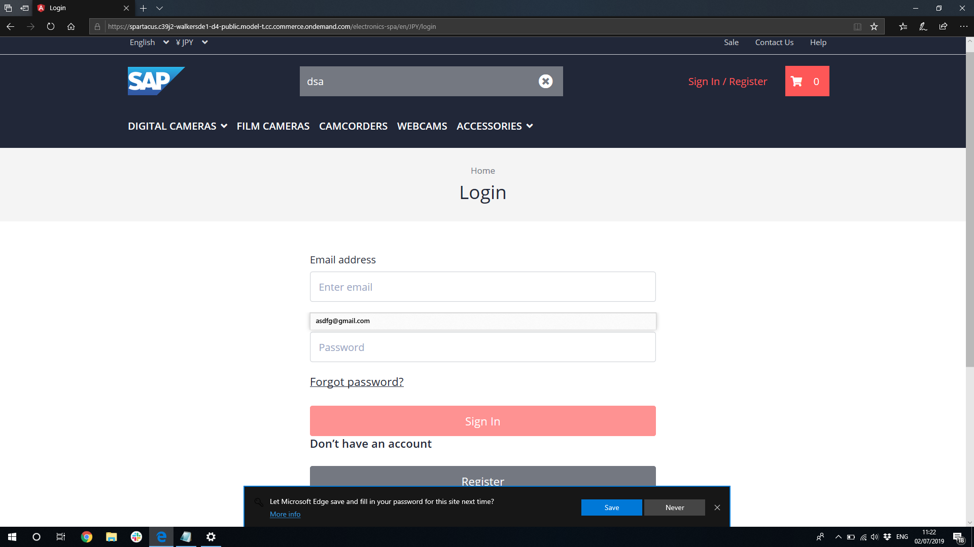 [Desktop/Edge] - On Forgot Password Reset, Autocomplete gets stuck ...