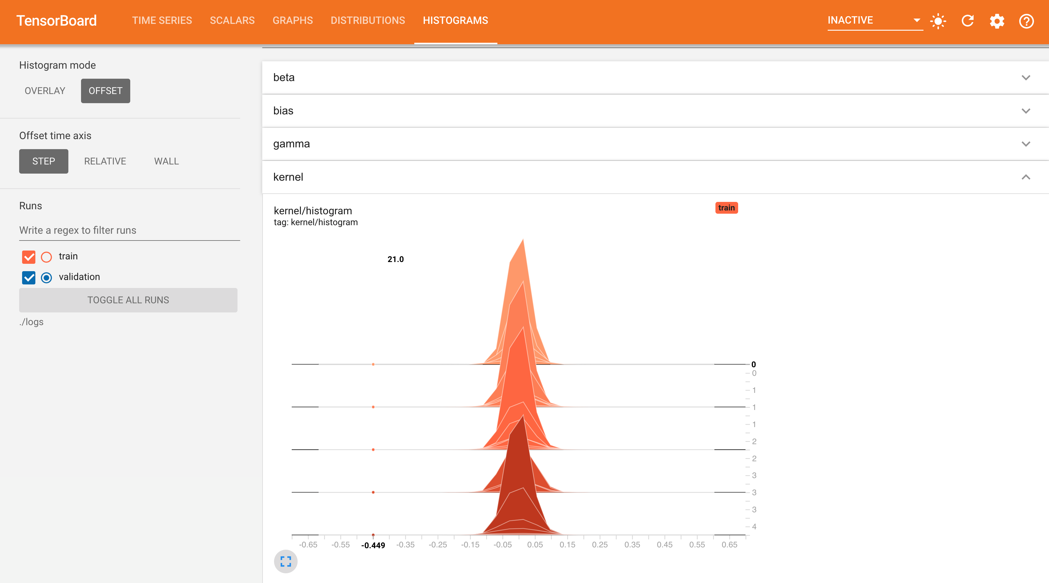 Histograms in Tensorboard · Issue #18433 · keras-team/keras · GitHub Histograms in Tensorboard · Issue #18433 · keras-team/keras · GitHub
