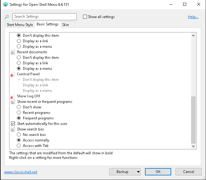 GPO settings don't effect entries in Win7 style · Issue #111 · Open ...