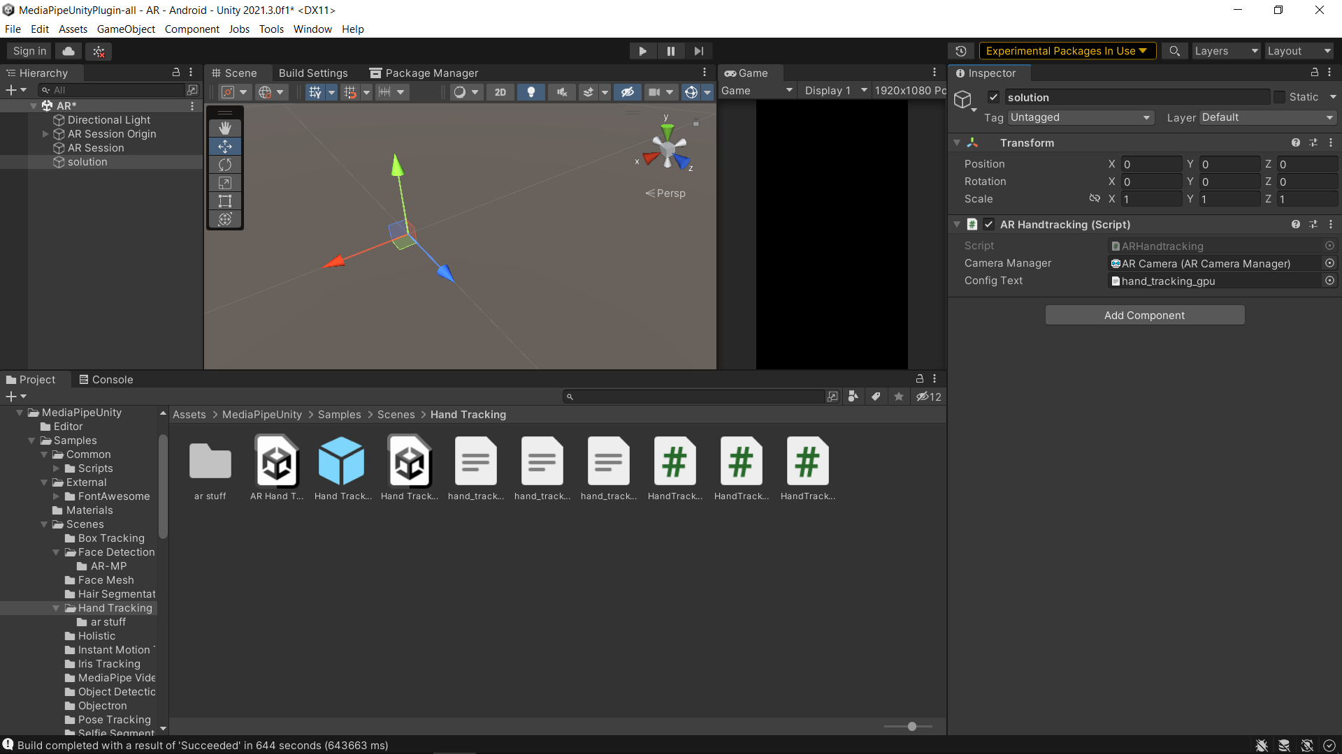 Support for AR Foundation in Mediapipe. · Issue #863 · homuler/MediaPipeUnityPlugin · GitHub