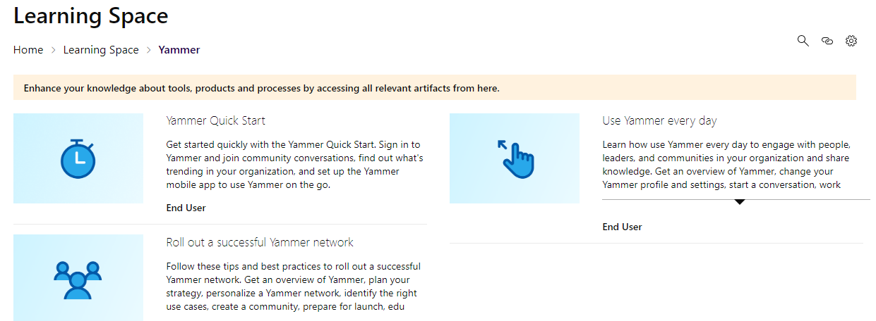 Since Yammer is changed to Viva Engage, The content in learning ...