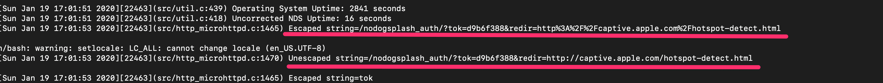 No such file or directory, unless running with -d2 or -d3 · Issue #498 · nodogsplash/nodogsplash ...