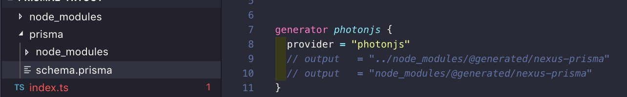 node_modules inside /prisma folder: Cannot find module '@generated/photon'. · Issue #199 ...