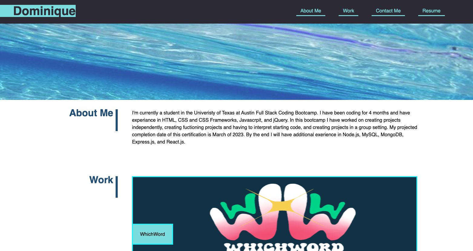 GitHub - Dominique216/Sample-portfolio: This is a sample portfolio meant to practice css skills ...