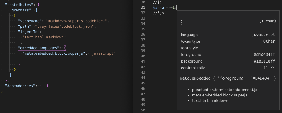 The value of embedded languages is wrong in language-extensions api ...