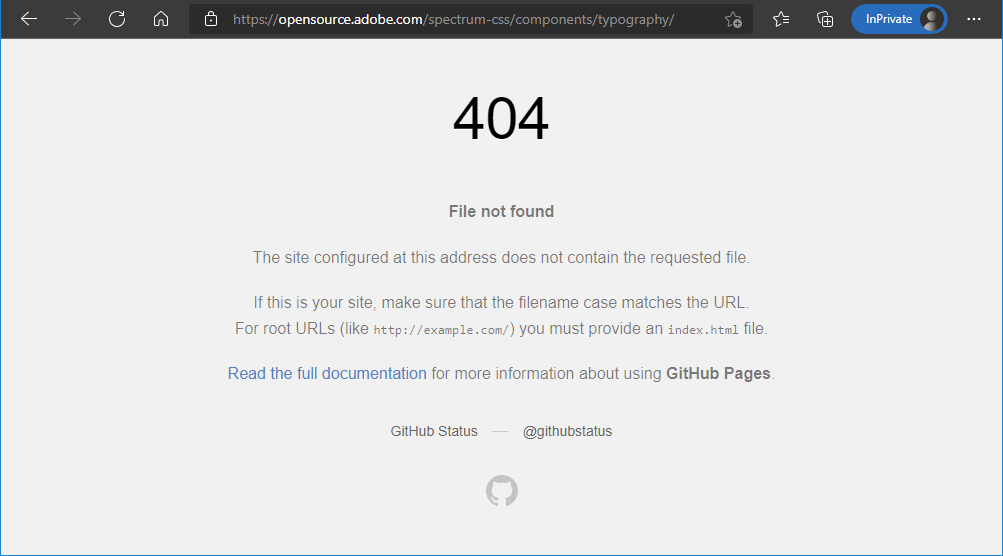 [Bug]: Link to Spectrum CSS / Typography in docs / styles is outdated · Issue #2014 · adobe ...