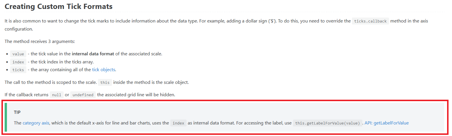 Chart.js version 3.9.1, 4.2.1 `ticks.callback` function doesn't return actual value but index ...