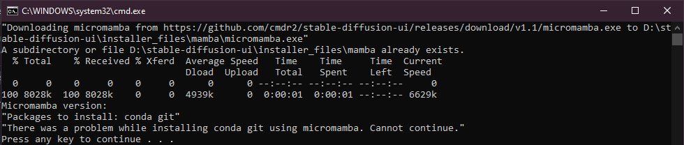 Problem installing conda git? · Issue #433 · easydiffusion/easydiffusion · GitHub