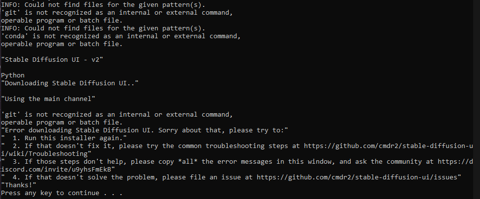 Problem installing conda git? · Issue #433 · easydiffusion/easydiffusion · GitHub