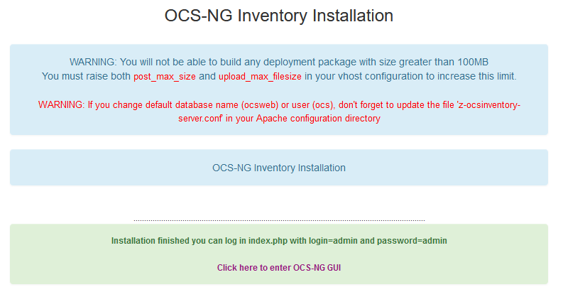 When Upgrading From 21 To 26 Cant Remove Installphp · Issue 207 · Ocsinventory Ng