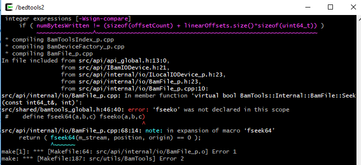 Makefile issues? · Issue #640 · arq5x/bedtools2 · GitHub