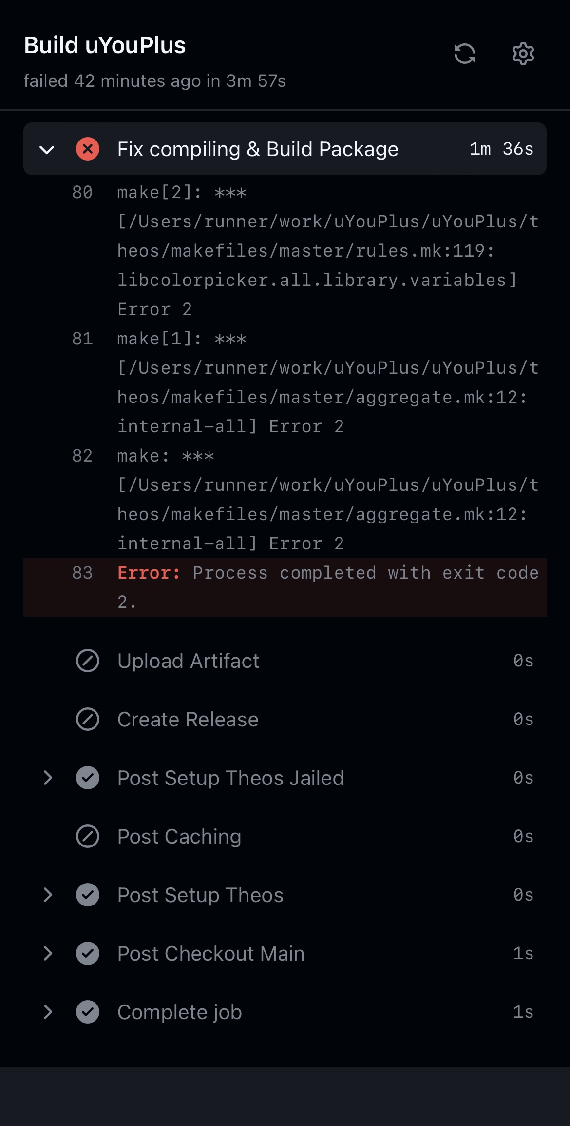 [Bug] Compiling issues - (clang) error · Issue #1166 · qnblackcat/uYouPlus · GitHub