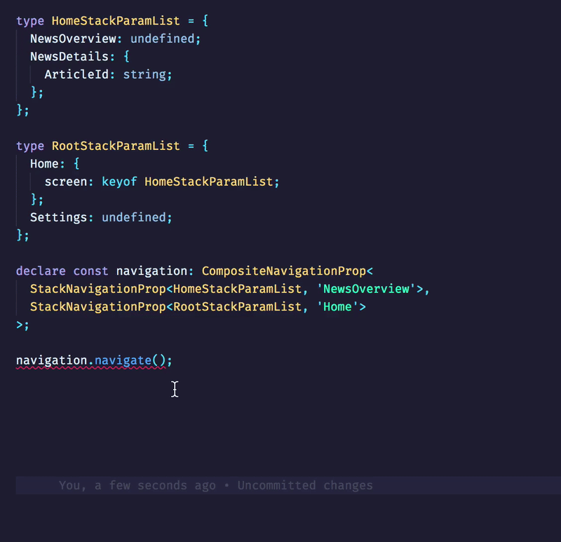Compositenavigationprop Does Not Support Navigation With The Screen Screenname Route Param