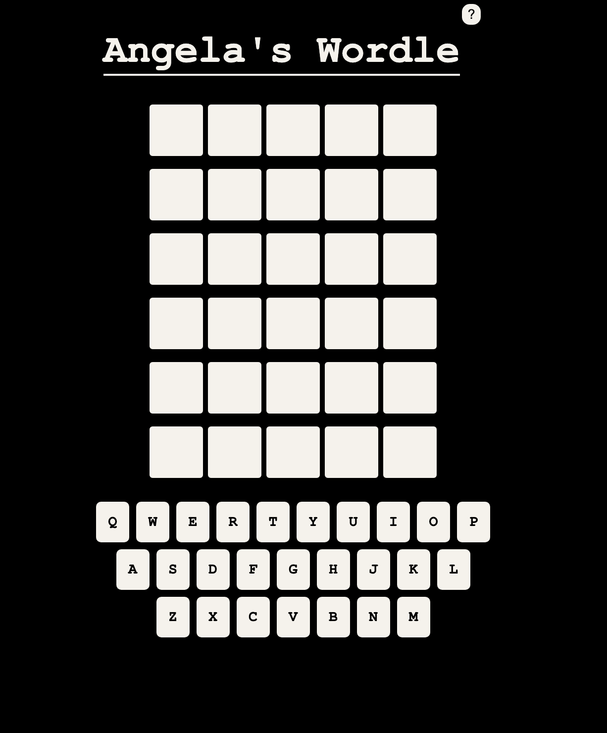 GitHub - kwonangela/Project-1-Wordle