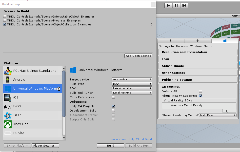Building for UWP · Issue #32 · microsoft/MixedRealityDesignLabs_Unity · GitHub