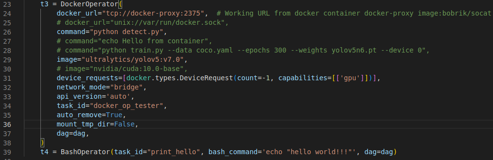 Not able to access GPU with Docker in Docker through Airflow orchestrator to start a training ...