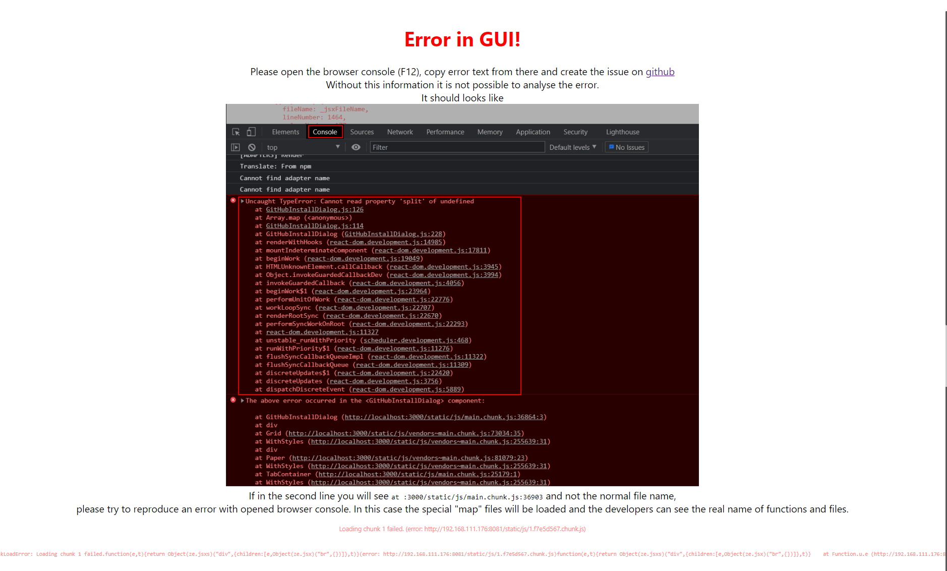 Error in GUI! · Issue #1445 · ioBroker/ioBroker.admin · GitHub
