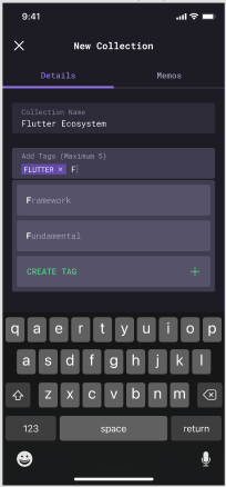[Collection Creation] - Tags Component · Issue #217 · olmps/memo · GitHub