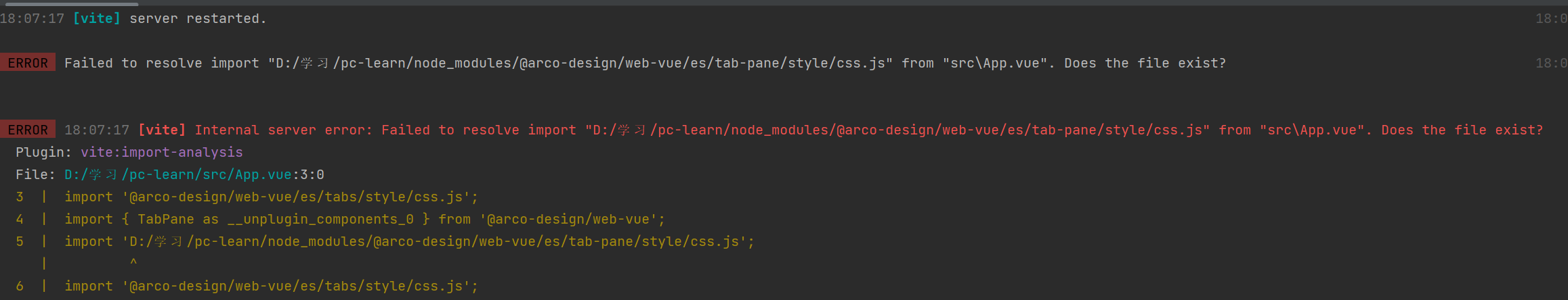 [ArcoResolver] Arco Tabs path pattern not correct · Issue #624 · unplugin/unplugin-vue ...