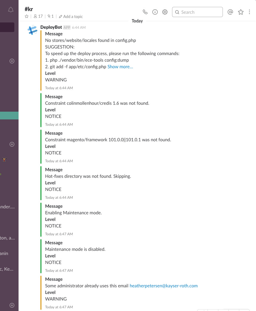 Cloud: notification log levels make no sense · Issue #1690 · magento/devdocs · GitHub