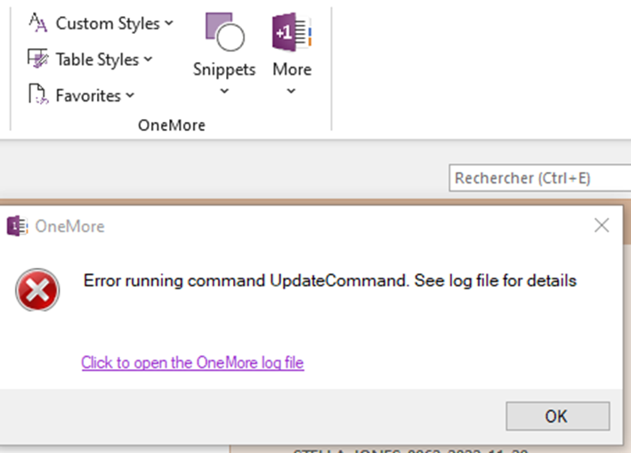 Update Bug Error Running Command Updatecommand See Log File For
