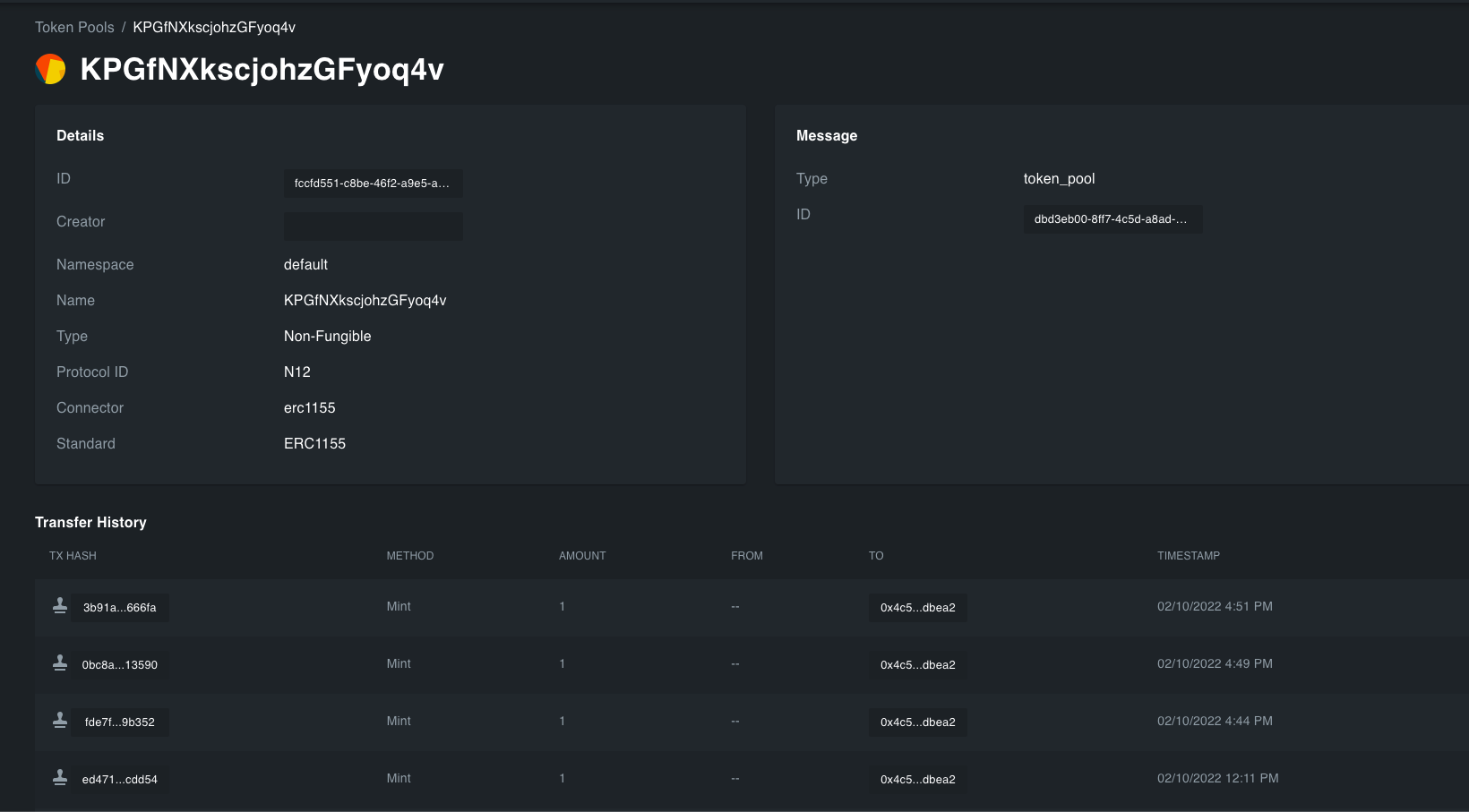 Token pool page showing transfers for tokens in other pools · Issue #100 · hyperledger/firefly ...