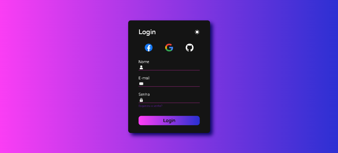 GitHub - BrayanGAL/login-dark-light-mode: Login com tema Light e Dark. Criei usando as ...