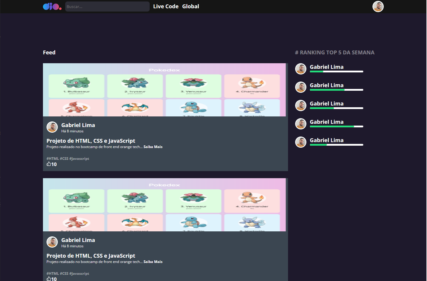 GitHub - galimarodrigues/clone-plataforma-dio