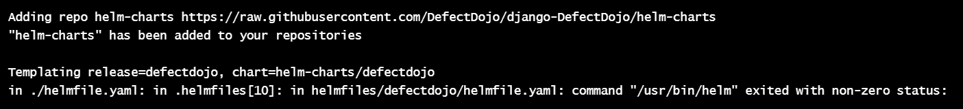 Error Failed To Download Helm Charts Defectdojo · Issue 7111 · Defectdojo Django Defectdojo