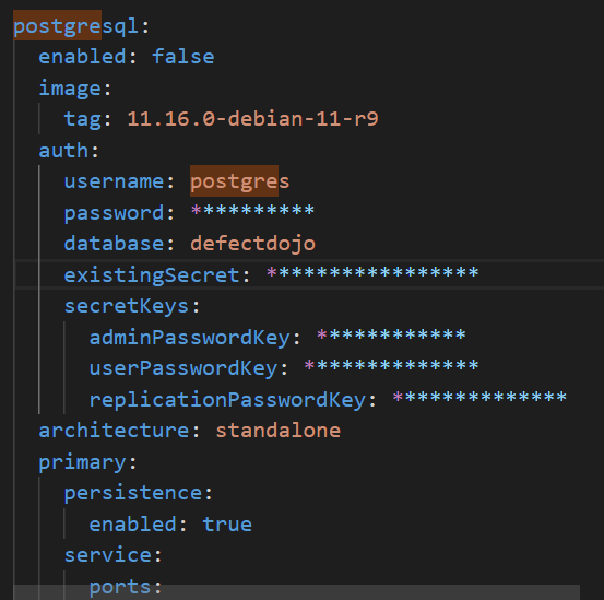 How to configure values.yaml for external database usage? · Issue #269 · openclarity/openclarity ...