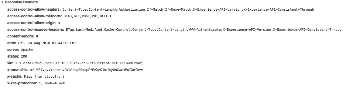 Fixing OPTIONS response headers · Issue #1236 · LearningLocker/learninglocker · GitHub