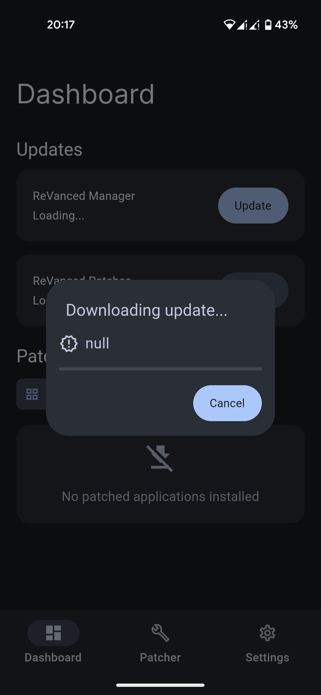 bug: update option active when offline · Issue #986 · ReVanced/revanced-manager · GitHub