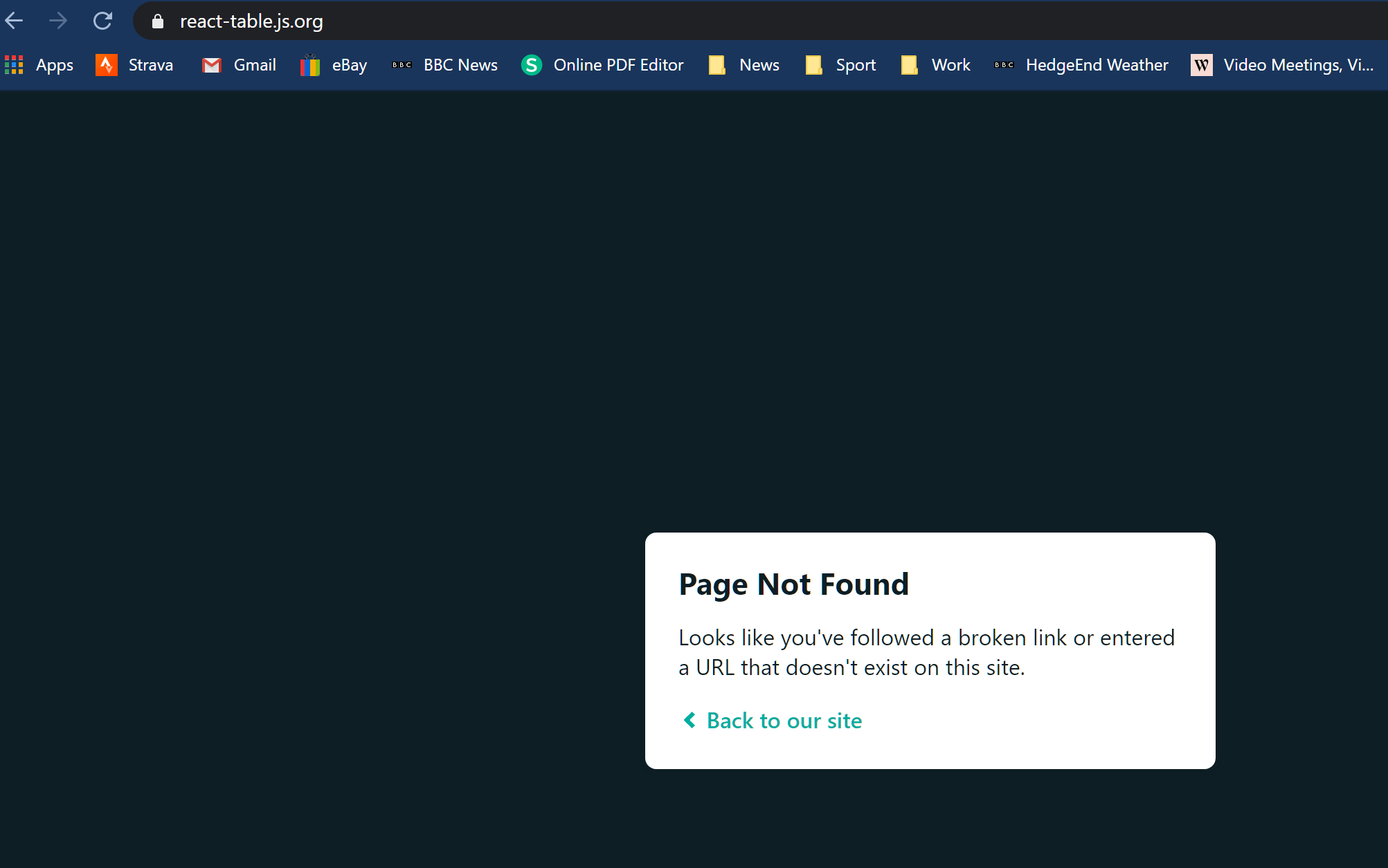 Documentation Site Not Available · Issue 2298 · Tanstack Table · Github