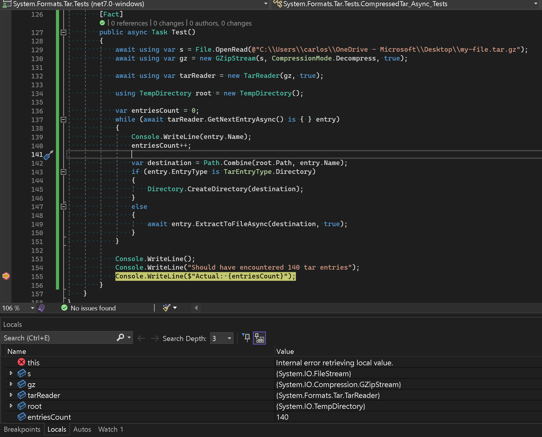 TarReader stops enumerating entries when stream is unseekable · Issue #74728 · dotnet/runtime ...