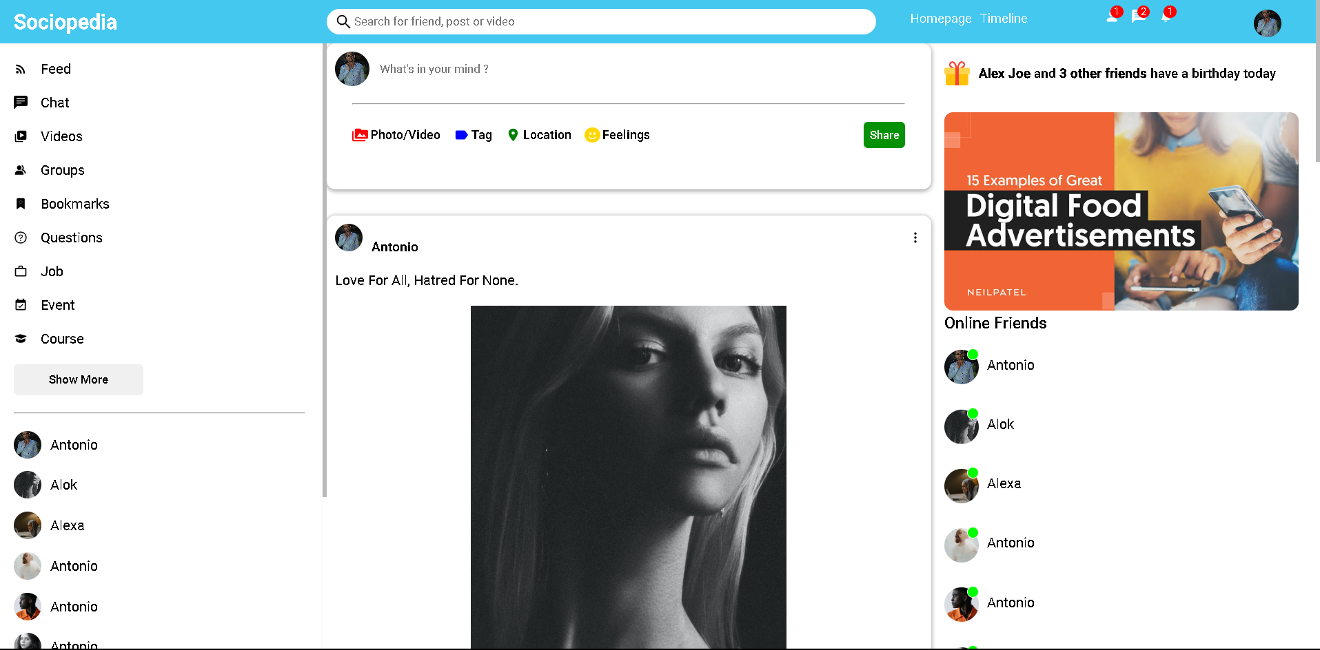 GitHub - GovindGoku/Sociopedia-Social-media-app: A social media app UI using REACT