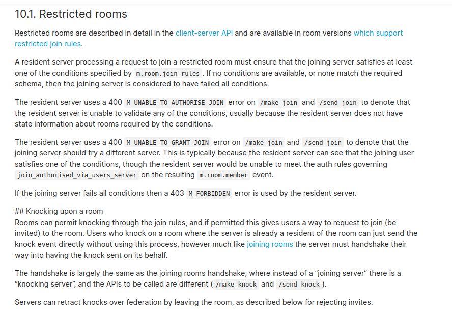 Pr 1423 Broke The Display Of The Server Server Api Knocking Rooms Header · Issue 1572