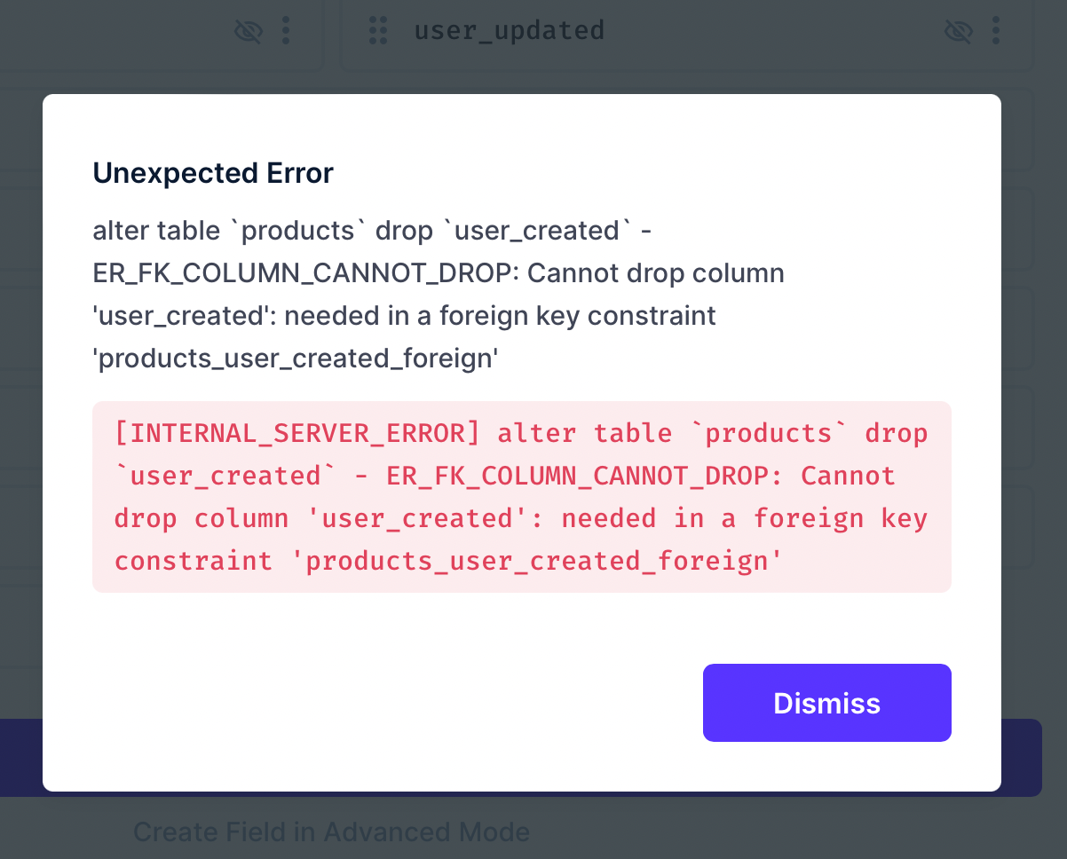 Cannot delete user_created and user_updated system fields · Issue ...
