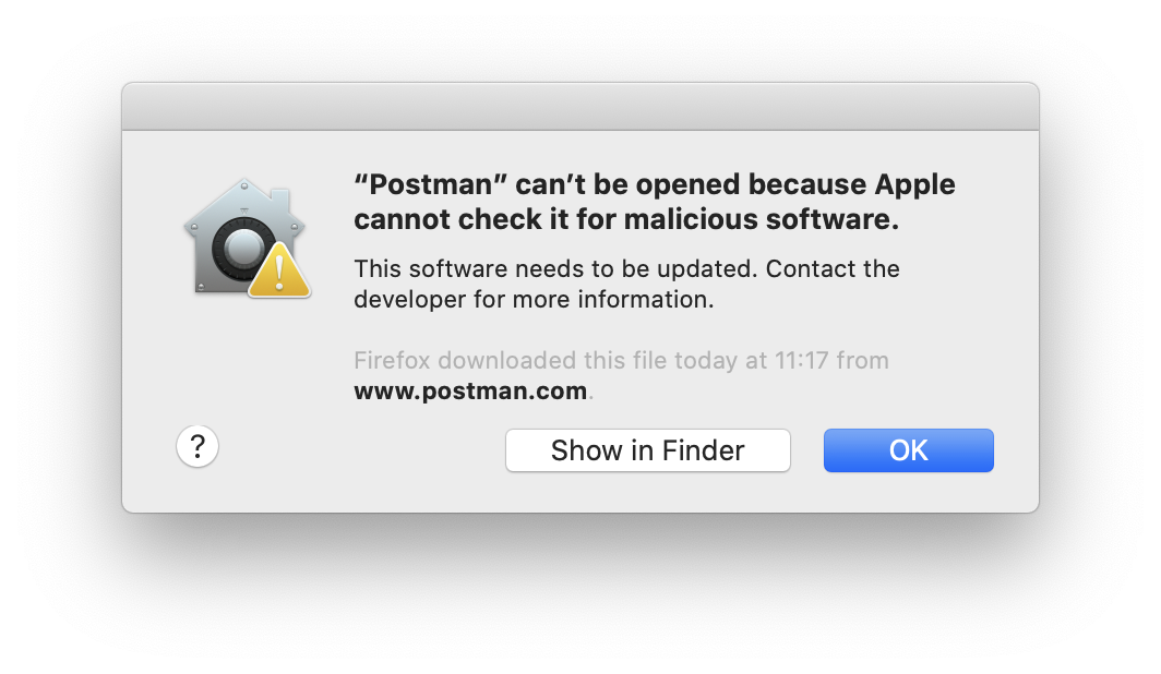 Postman Cannot Execute On Macos Catalina · Issue 9133 · Postmanlabspostman App Support · Github