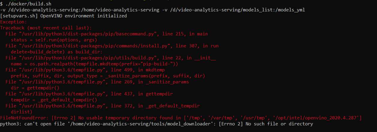 WARNING: erroneous pipeline: no element "gvadetect" · Issue #151 · dlstreamer/dlstreamer · GitHub