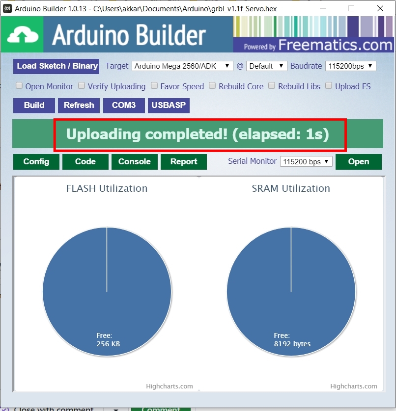 I cann't upload all firmware hex file to Arduino Mega2560 · Issue #362 · svenhb/GRBL-Plotter ...