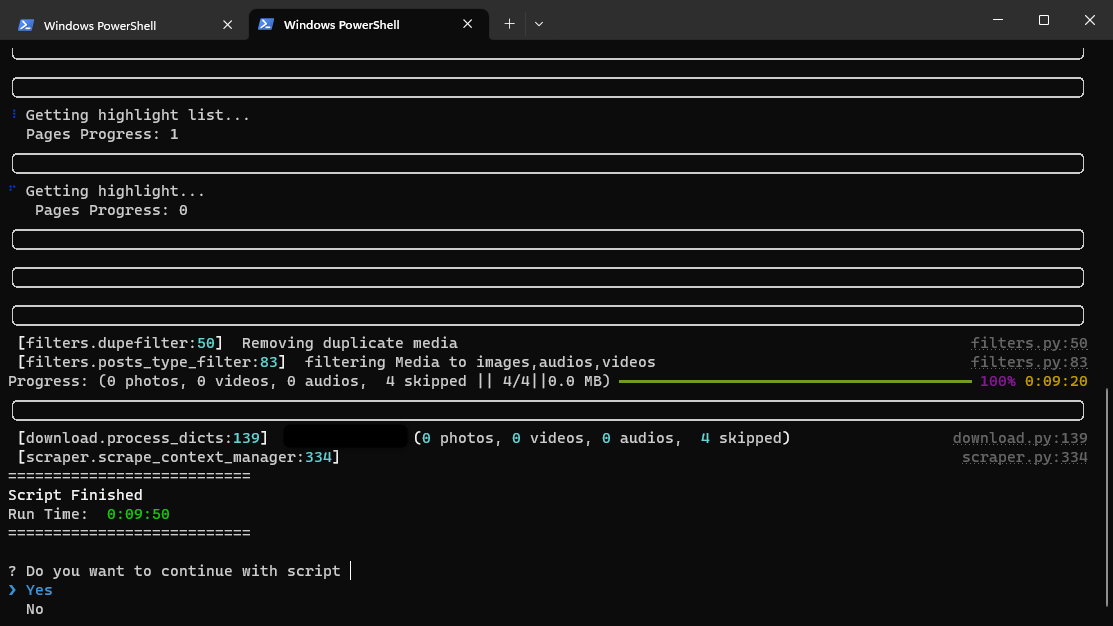 hanging on filtering · Issue #146 · datawhores/OF-Scraper · GitHub