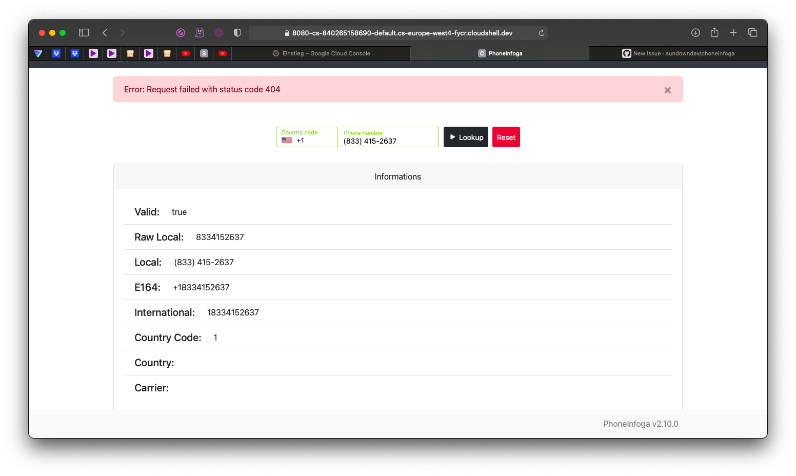 Error: Request failed with status code 404 in desktop web using safari · Issue #1158 ...