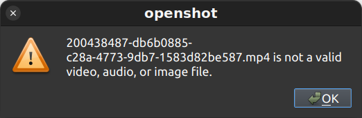 Openshot crashes immediately when adding a new .mp4 file · Issue #4980 ...