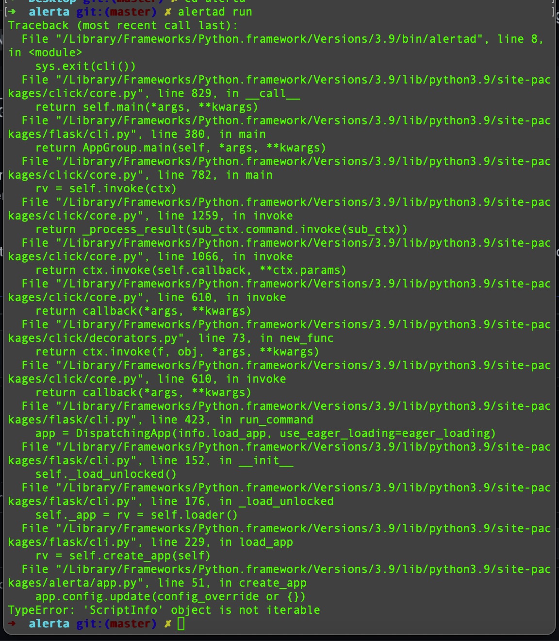 alertad run failed · Issue #1544 · alerta/alerta · GitHub