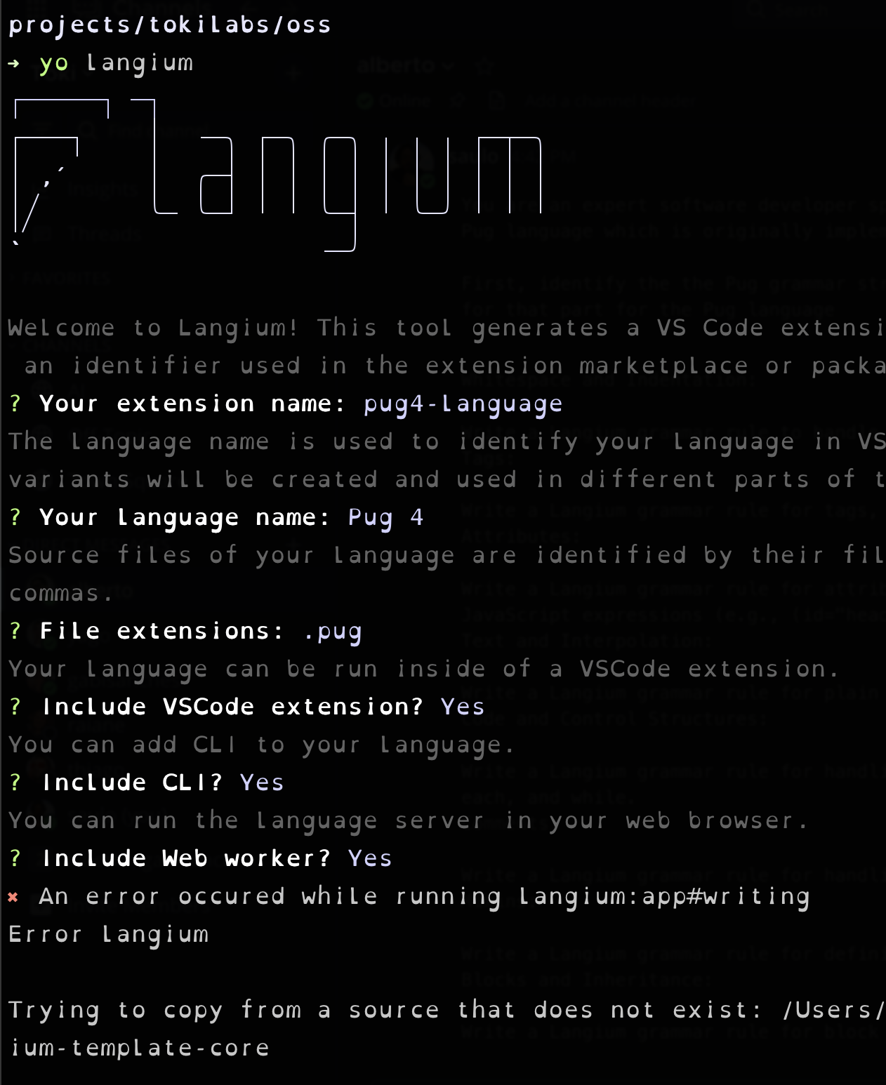 Project Generation Fails Due To Missing Files · Issue 1037 · Eclipse Langiumlangium · Github